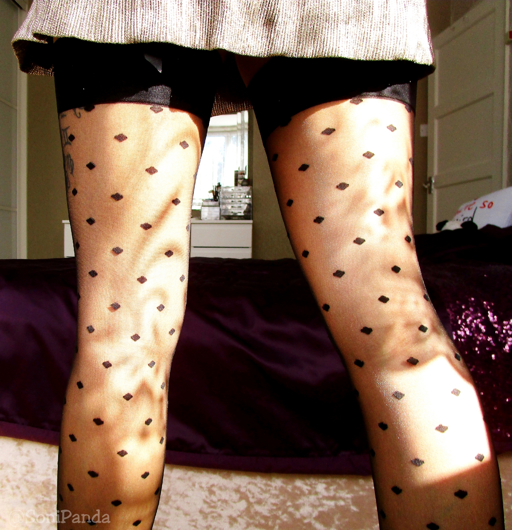 Gerbe Parisienne Diamond Pattern Stockings - By Soni Panda x