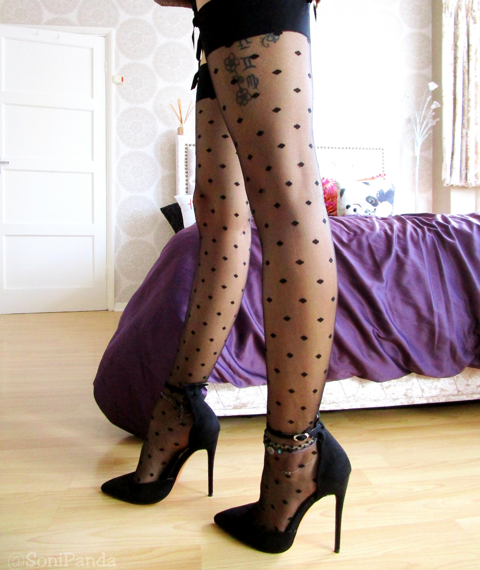 Gerbe Parisienne Diamond Pattern Stockings - By Soni Panda x