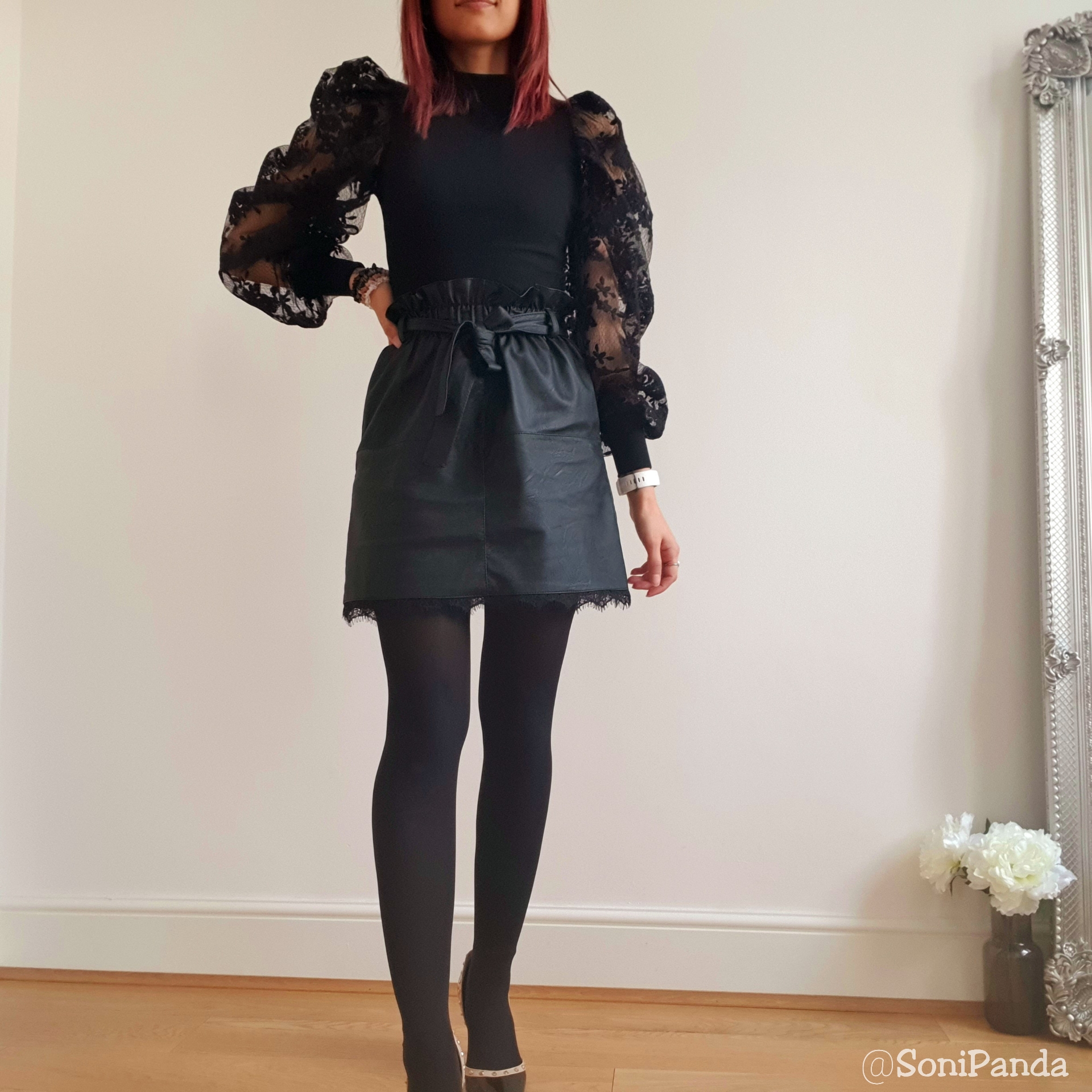Falke Pure Matt 50 Lace Top Stay Ups - By Soni Panda x